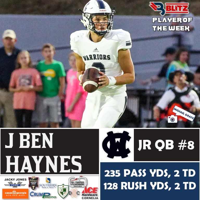 Receiver McCombs, QB Haynes named Player of the Week – BLITZ