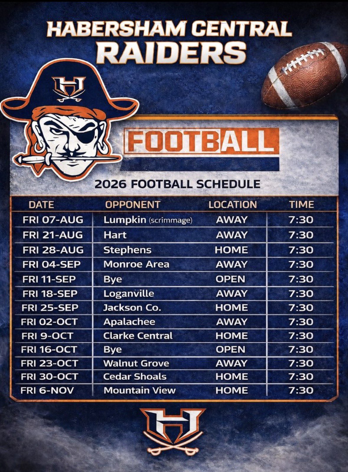 2026 Football Schedule & Predictions: Habersham Central – BLITZ